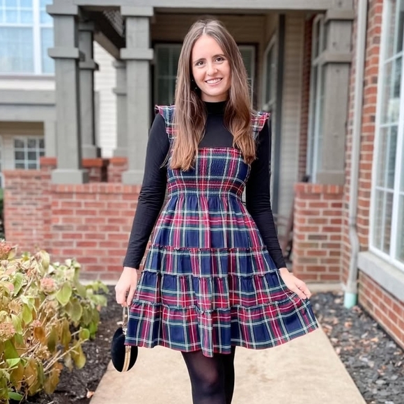 Hill House | Dresses | Hill House Home Tiny Ellie Dress In Navy Tartan ...